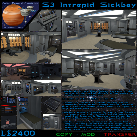 Second Life Marketplace - [JRF] Build - Intrepid Class Sickbay